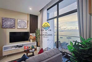 Suite Premium, 2 quartos, casa de banho privativa, vista para o mar | Interior