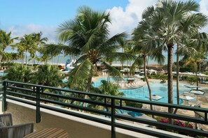 Suite de Luxo, 2 quartos, em frente à praia | Terrenos do alojamento