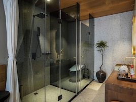 Quarto Duplo ou Twin Familiar | Casa de banho | Um polibã, artigos de higiene pessoal grátis, um secador de cabelo