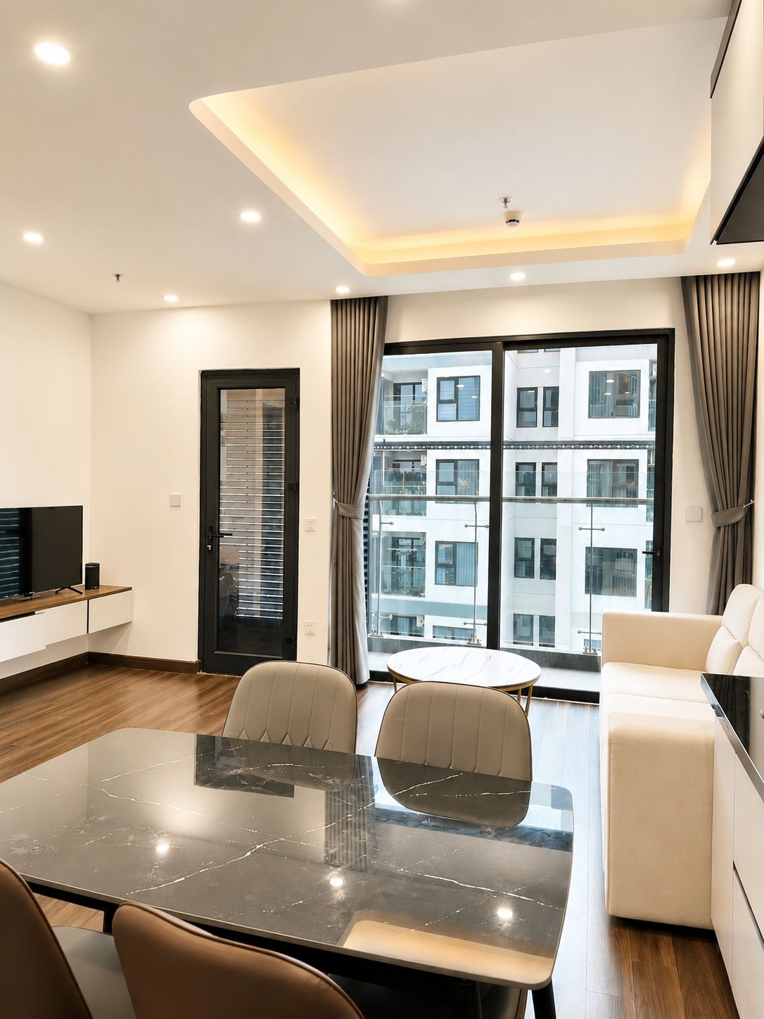 Apartamento de Luxo, varanda, Vista para a cidade | Sala de estar