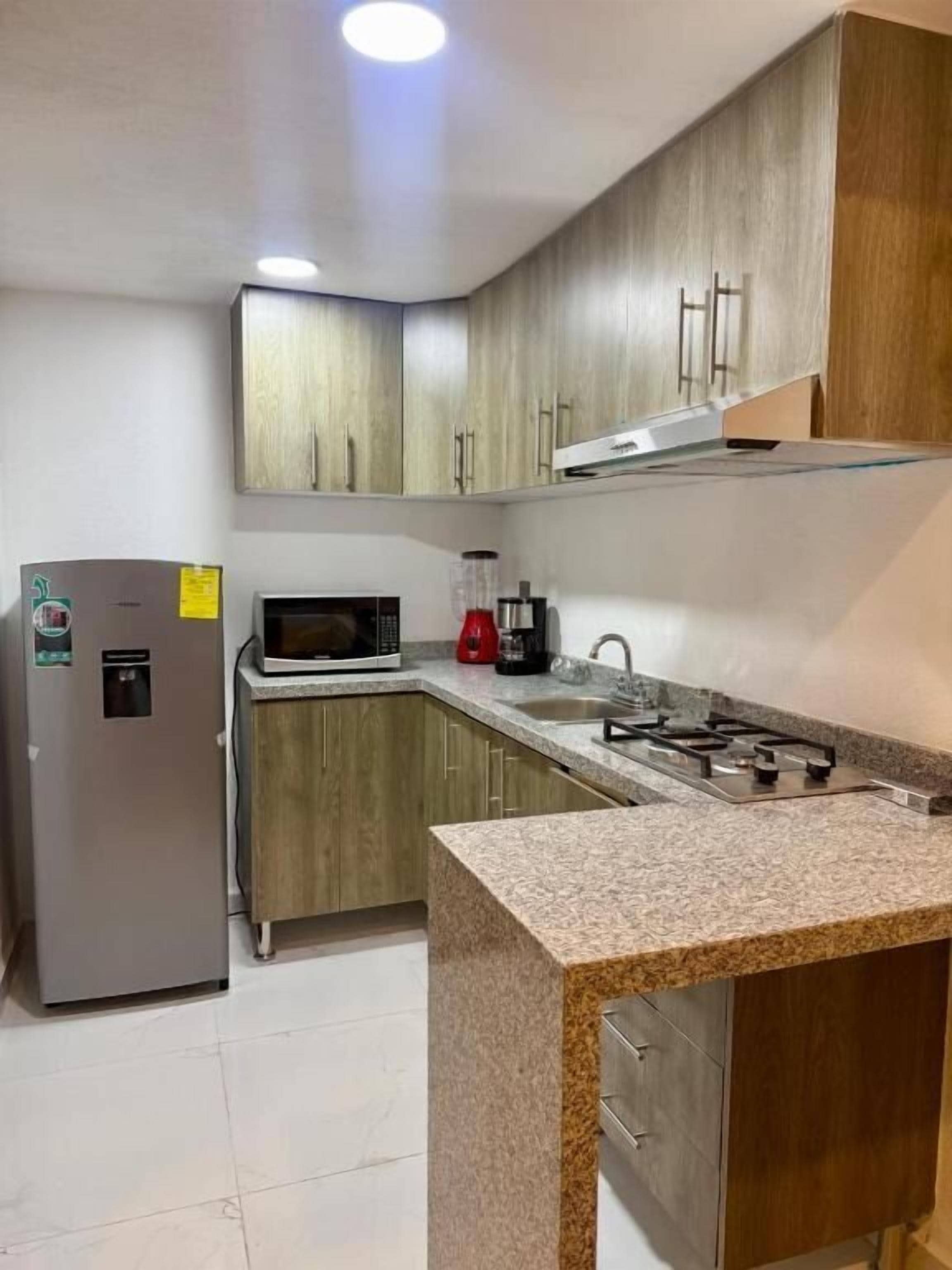 Loft | Cozinha privada | Um frigorífico/congelador grande, um micro-ondas 
