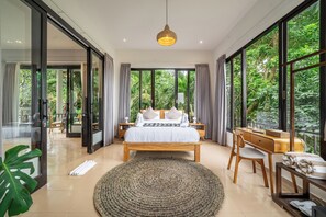 Vila família, 2 quartos, cozinha, vista para o jardim | Wi-Fi de cortesia