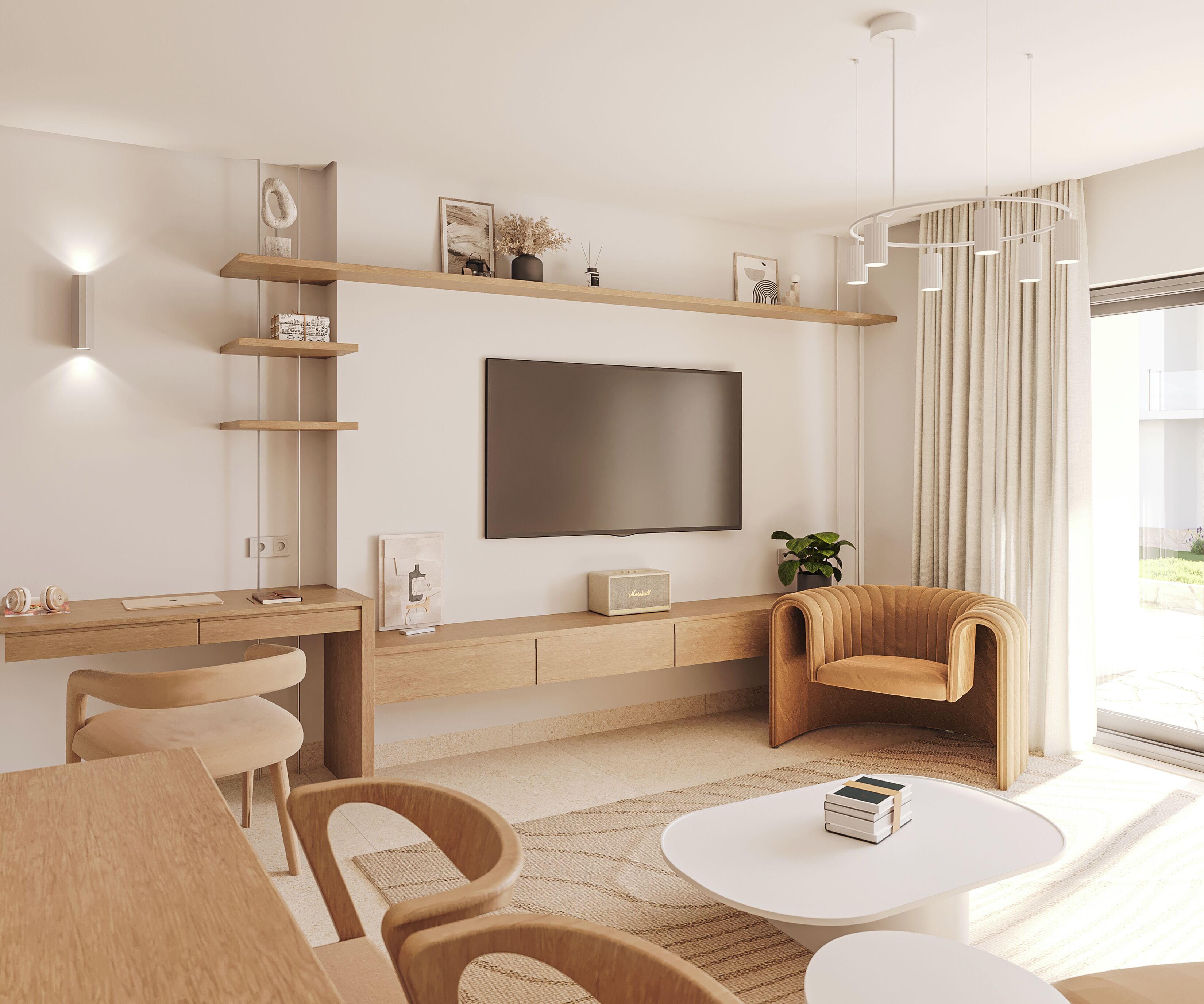 Condo superior, vista para o jardim | Área de estar