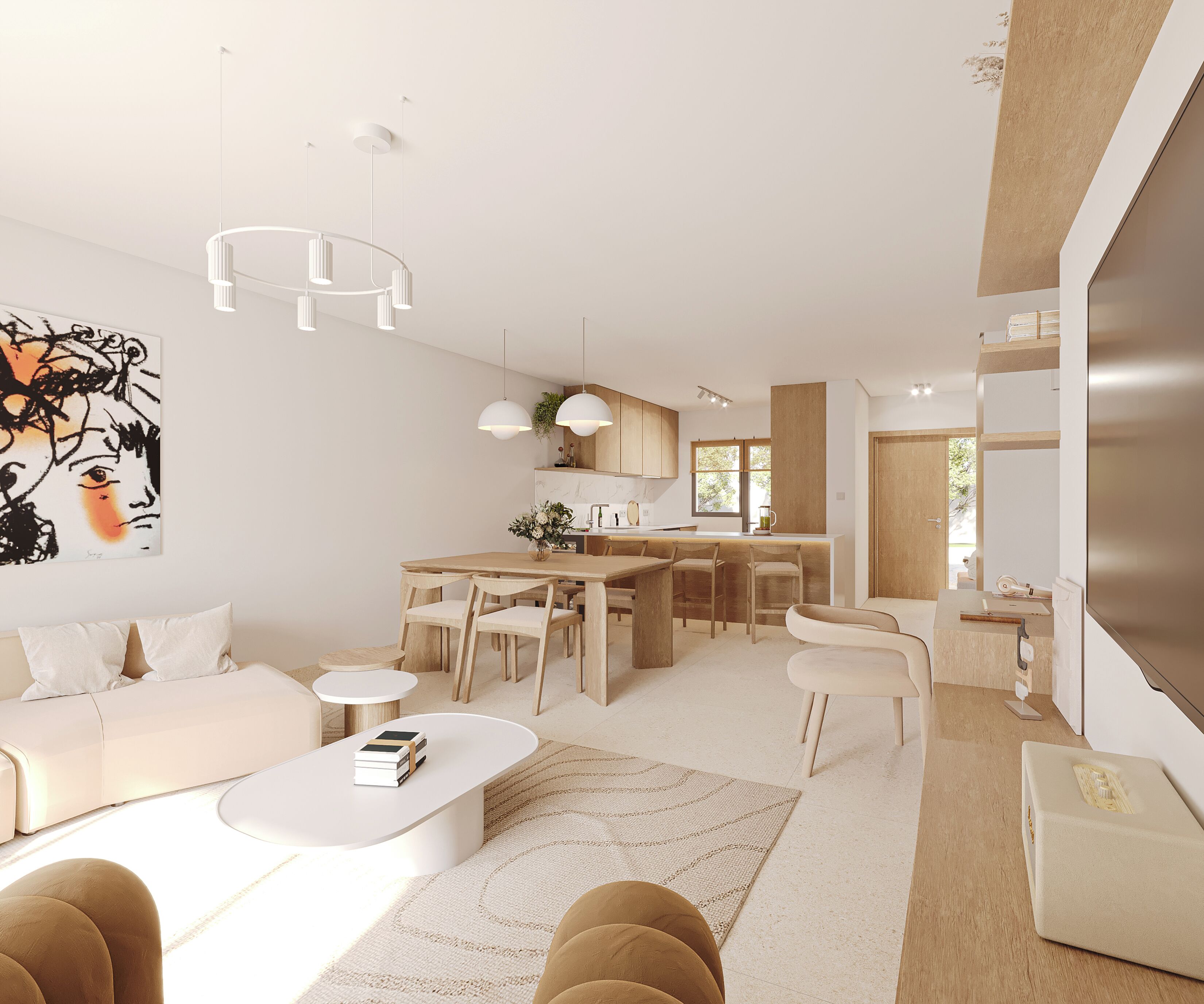 Condo superior, vista para o jardim | Área de estar