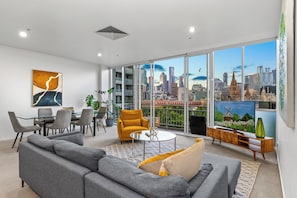 Apartamento Comfort, varanda, Vista para a cidade | Sala de estar