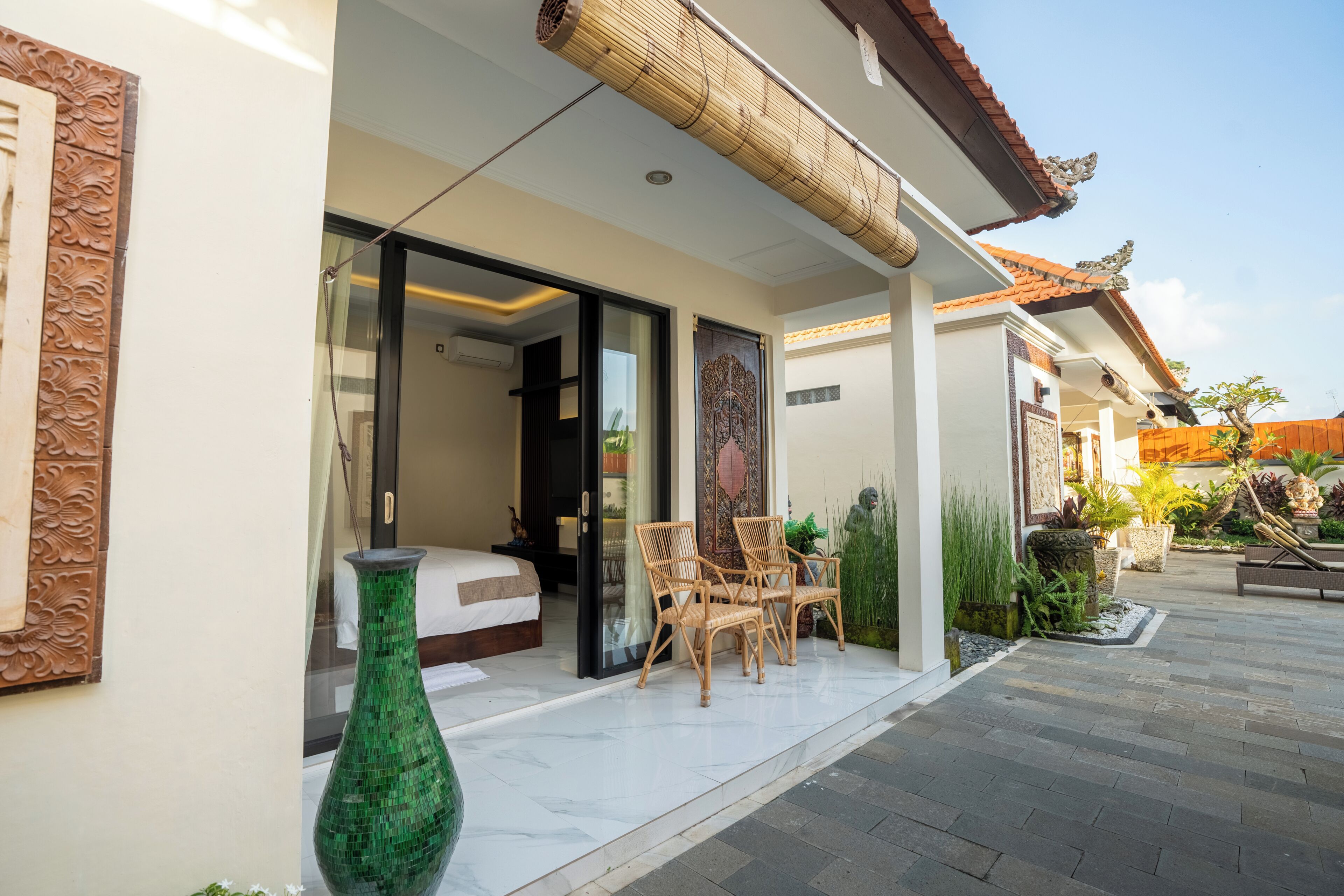 Villa Deluxe, 3 quartos, vista para a piscina | Pormenores do exterior