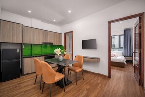 Apartamento, 1 quarto | Opções para refeição