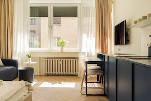 Deluxe Apartment, City View | Com decoração personalizada, com mobília individualizada, Wi-fi grátis
