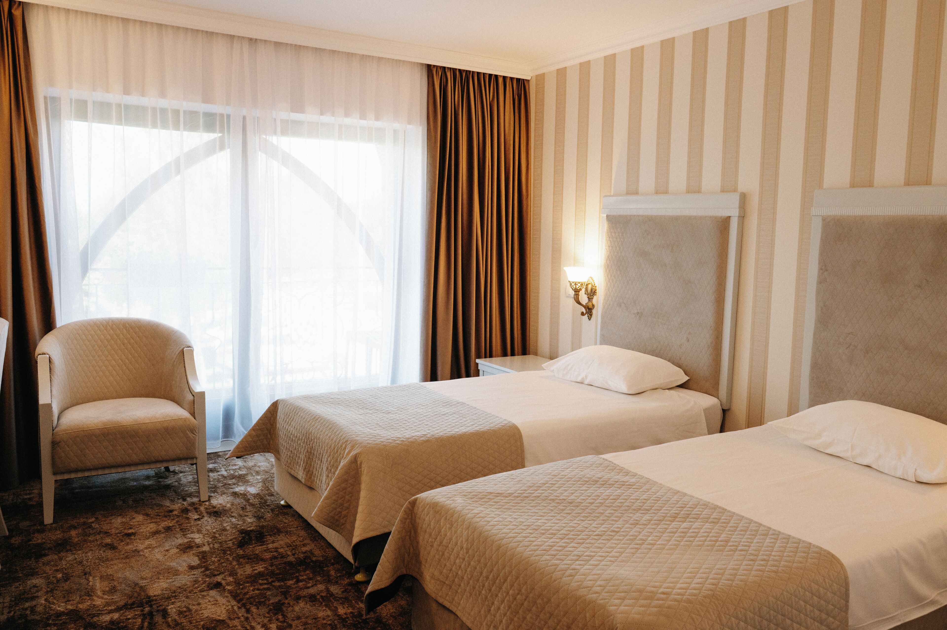Quarto duplo luxo | Roupas de cama premium