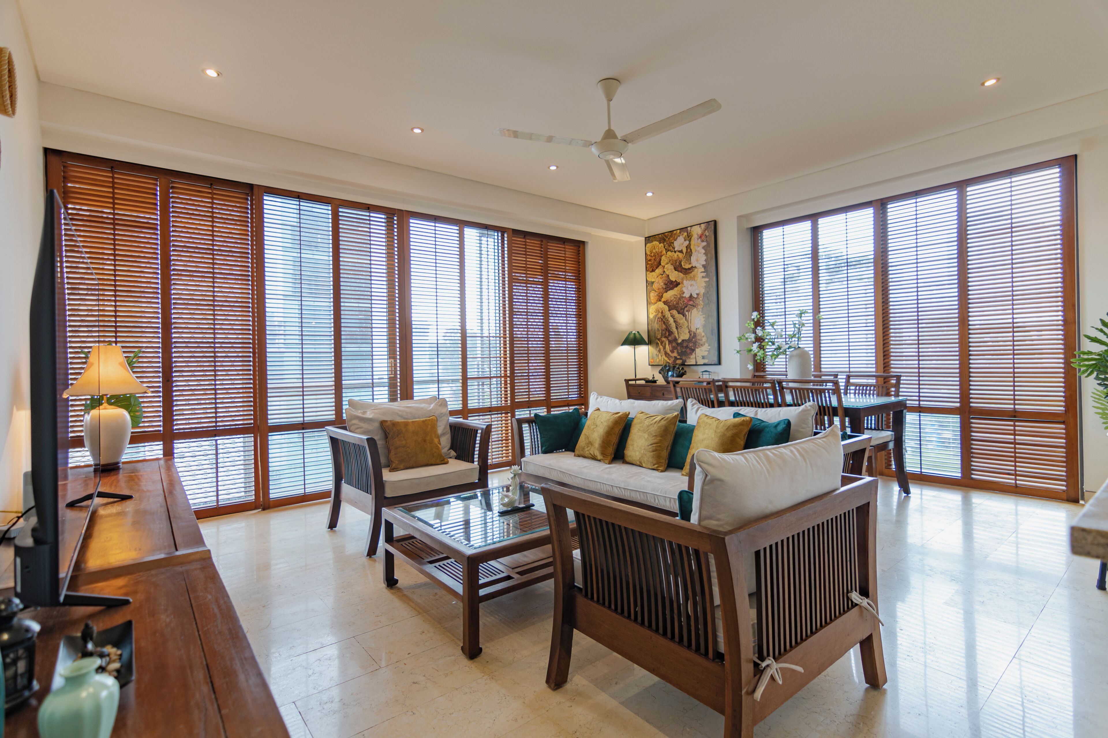 Deluxe 2-Bedroom Apartment with Two Double Beds & City View | Área de estar