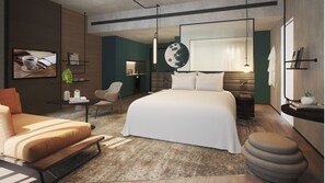 Suite Executiva, 1 cama king-size | Cofre no quarto, quartos insonorizados, ferro/tábua de engomar 