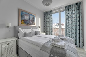 Apartamento Familiar, varanda, Vista para a cidade | Roupa de alta qualidade, ferro/tábua de engomar 