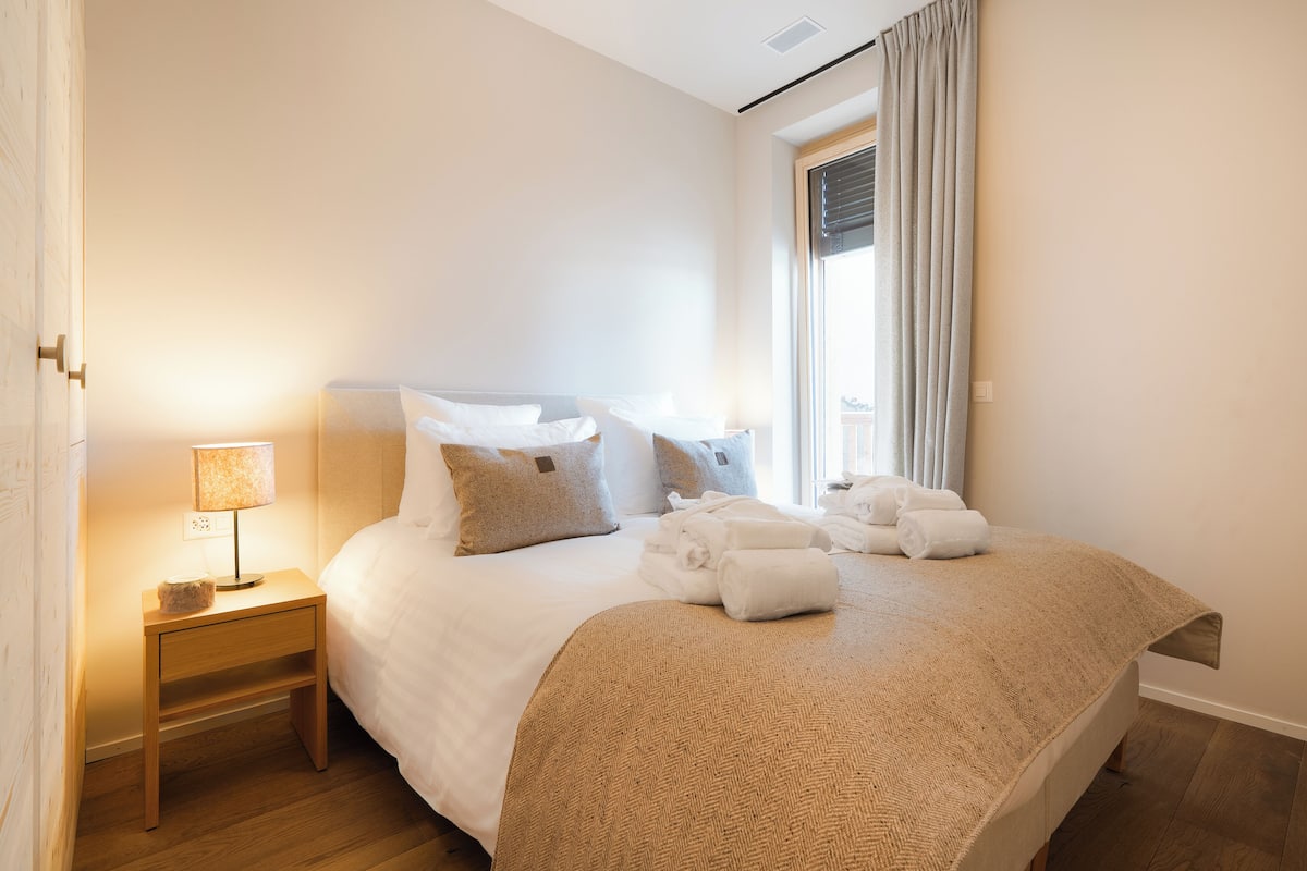 Alpine : Appartement 41 | Roupas de cama premium, cofres nos quartos, berços grátis