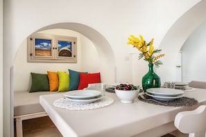 Apartamento família, 3 quartos, 2 banheiros (Trulli Trullò in Locorotondo) | Opções para refeição