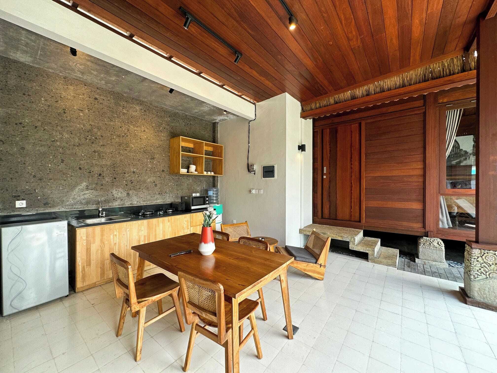 Vila, 2 quartos, piscina particular, vista para a piscina | Opções para refeição