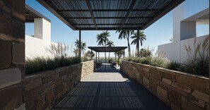 Quarto Duplo Deluxe, vista para o mar | Terraço/pátio interior