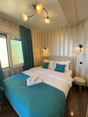 Apartamento, vista para o mar | Cortinas/cortinados opacos, quartos insonorizados 