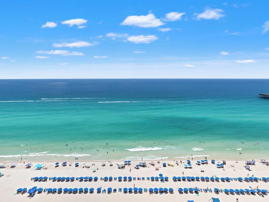 Apartamento em Condomínio Fechado, 3 quartos, vista para o oceano (1708E) | Vista do quarto