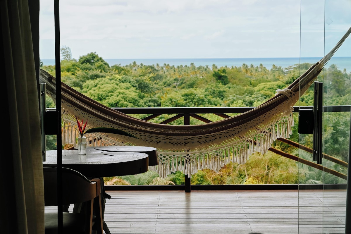 SUPERIOR VISTA MAR | Frigobar, escrivaninha, Wi-Fi de cortesia