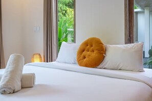 Villa Familiar, 3 quartos, piscina privativa | Lençóis de algodão egípcio, roupa de alta qualidade, cofre no quarto 