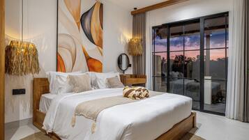 Villa de Luxo, vista para a piscina | Lençóis de algodão egípcio, roupa de alta qualidade, cofre no quarto