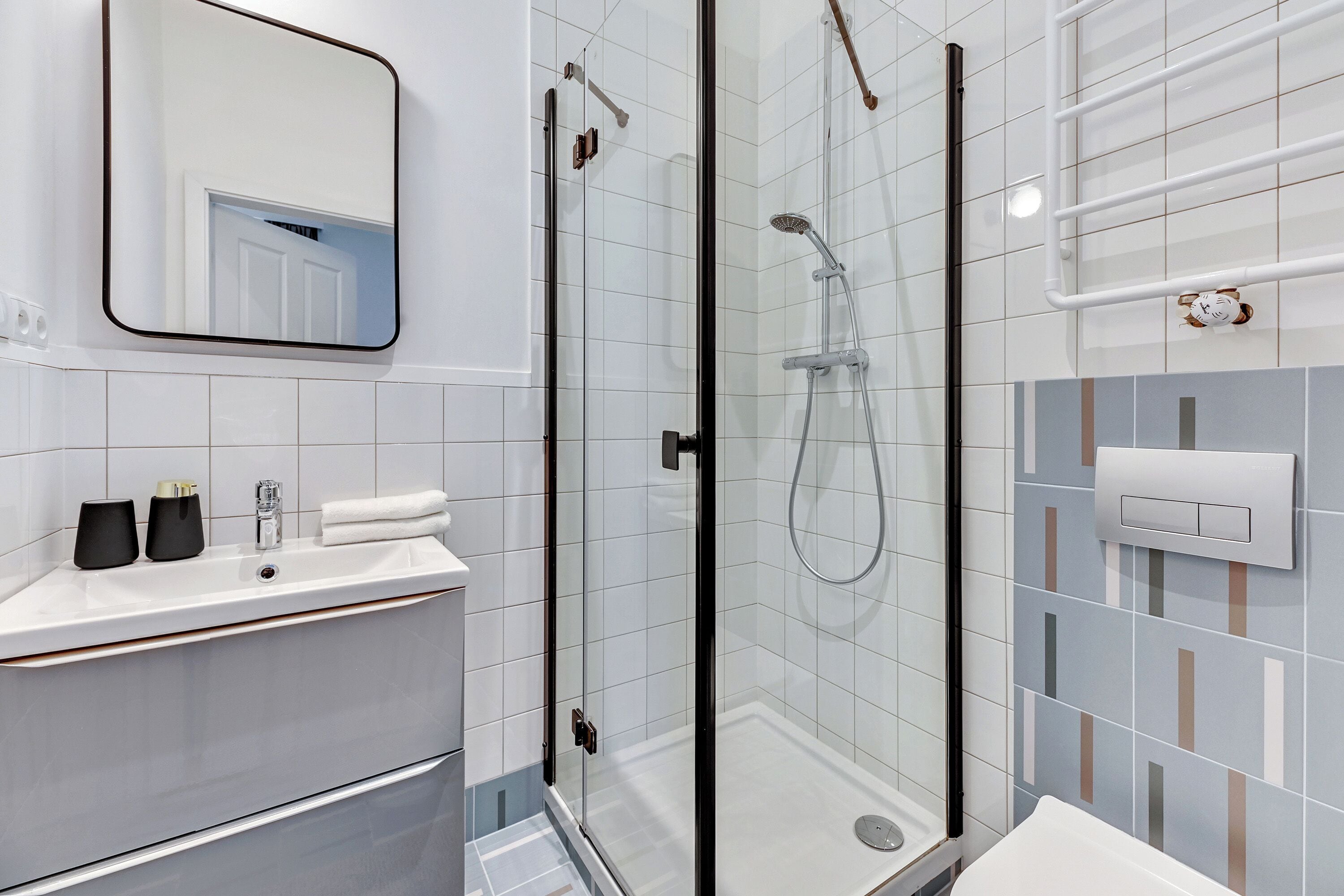 Apartamento luxo, vista para a cidade | Banheiro