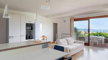 Dúplex, vista para o mar | Interior