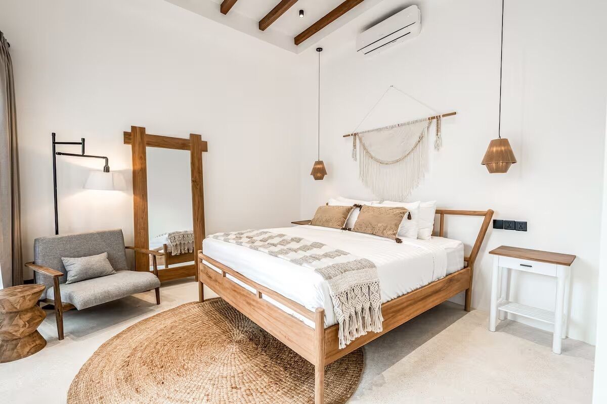 Villa Deluxe, 3 quartos, piscina privativa | Lençóis de algodão egípcio, roupa de alta qualidade, cofre no quarto 