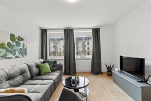 Apartamento Comfort, 1 cama queen-size e sofá-cama | Sala de estar