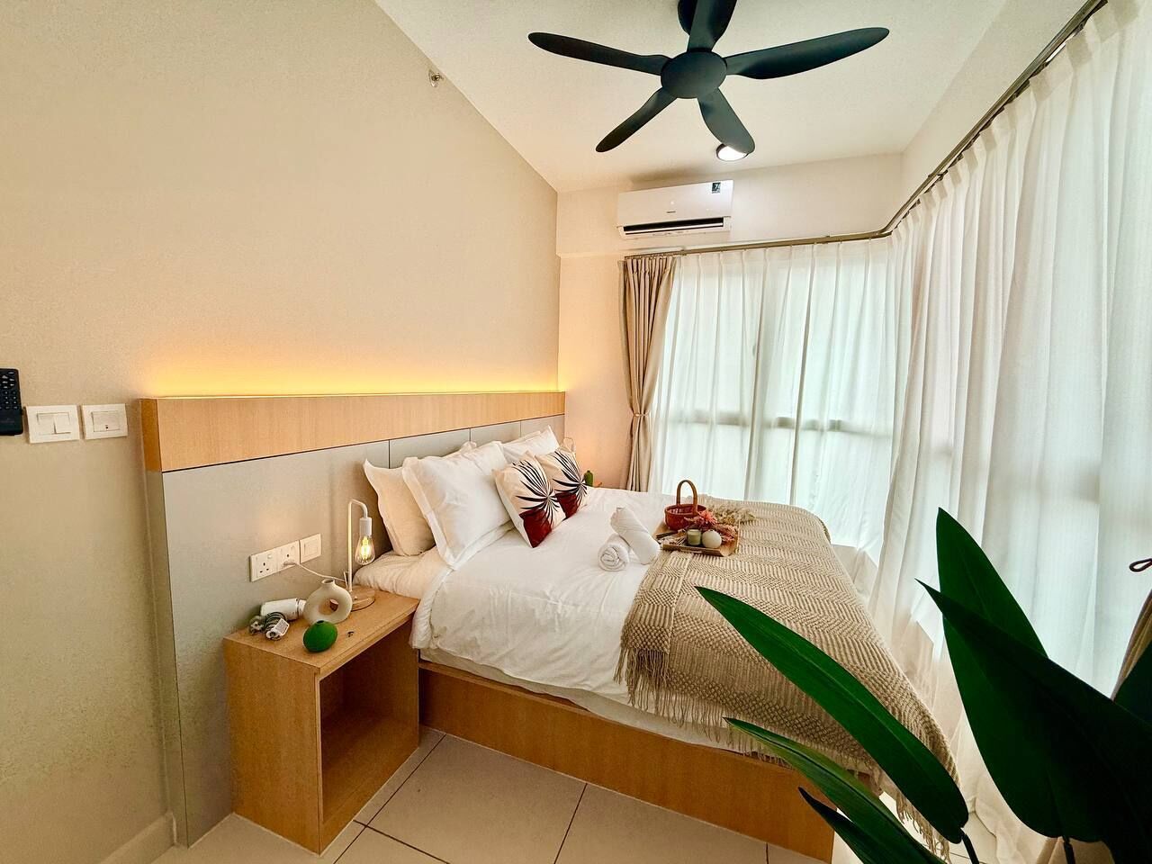 Apartamento elite, 2 quartos, para não fumantes, vista para a cidade | Roupas de cama de algodão egípcio, roupas de cama premium