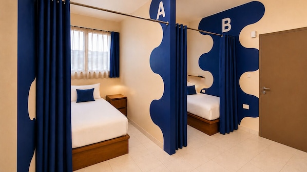 Dormitório compartilhado luxo | Cofres nos quartos, Wi-Fi de cortesia, roupa de cama