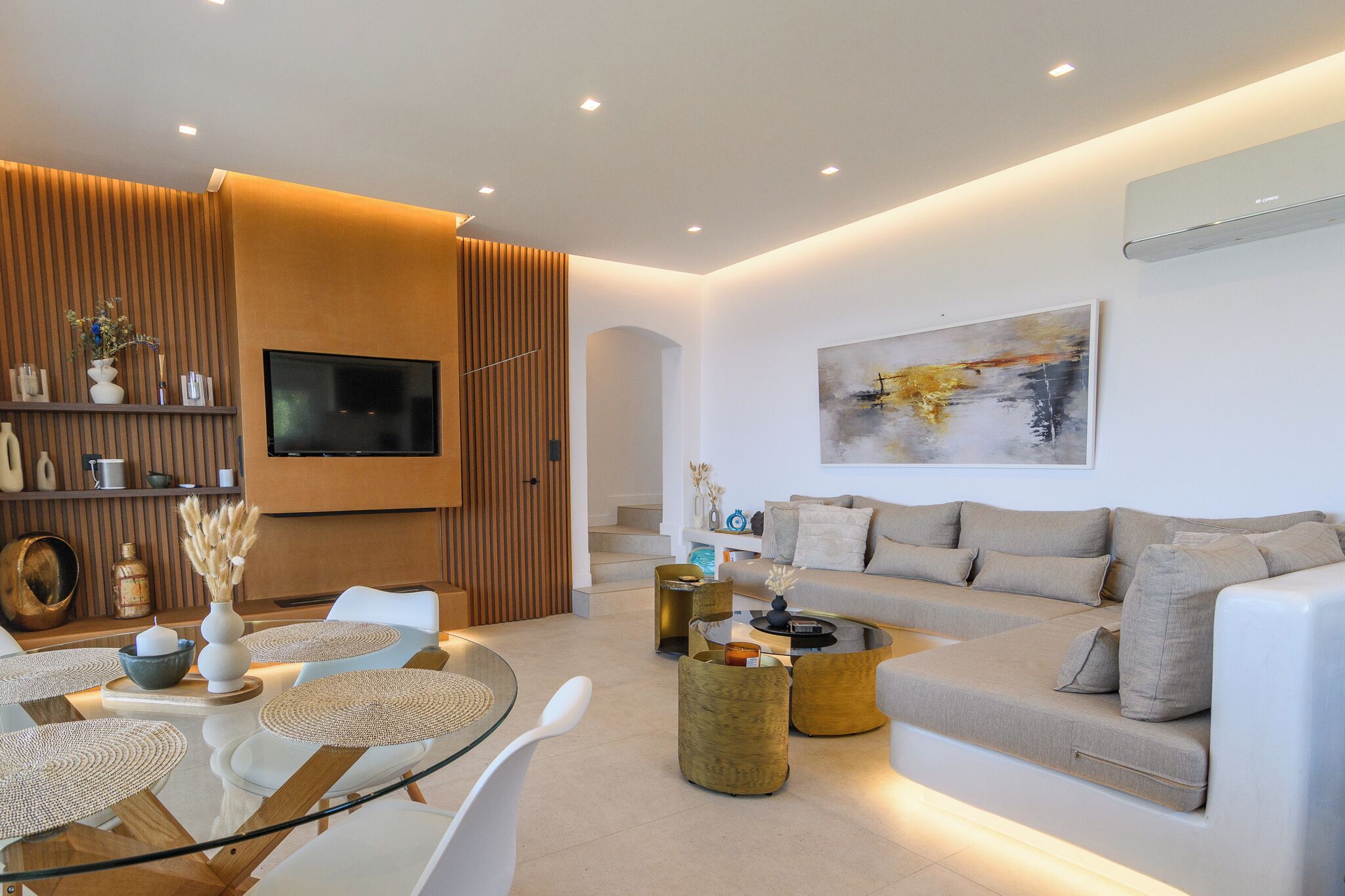 Vila panorâmica, 3 quartos, vista para o mar | Área de estar