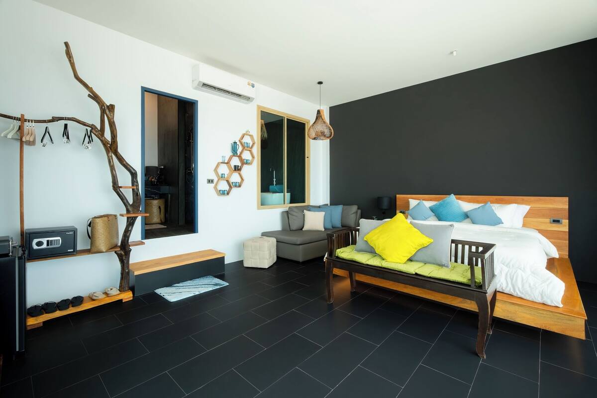 Quarto Nobre, vista para o mar | Cofre no quarto, secretária, ferro/tábua de engomar, Wi-fi grátis