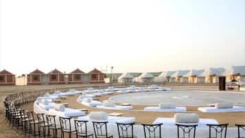 Espaço exterior para banquetes