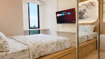 Apartamento conforto, sacada, vista para a cidade | Wi-Fi de cortesia
