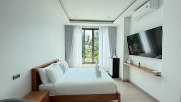 Quarto Duplo Deluxe, vista para o jardim | Cortinas/cortinados opacos, quartos insonorizados, Wi-fi grátis 
