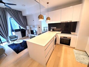 Apartamento, 1 quarto, vista para a cidade | Cozinha privada