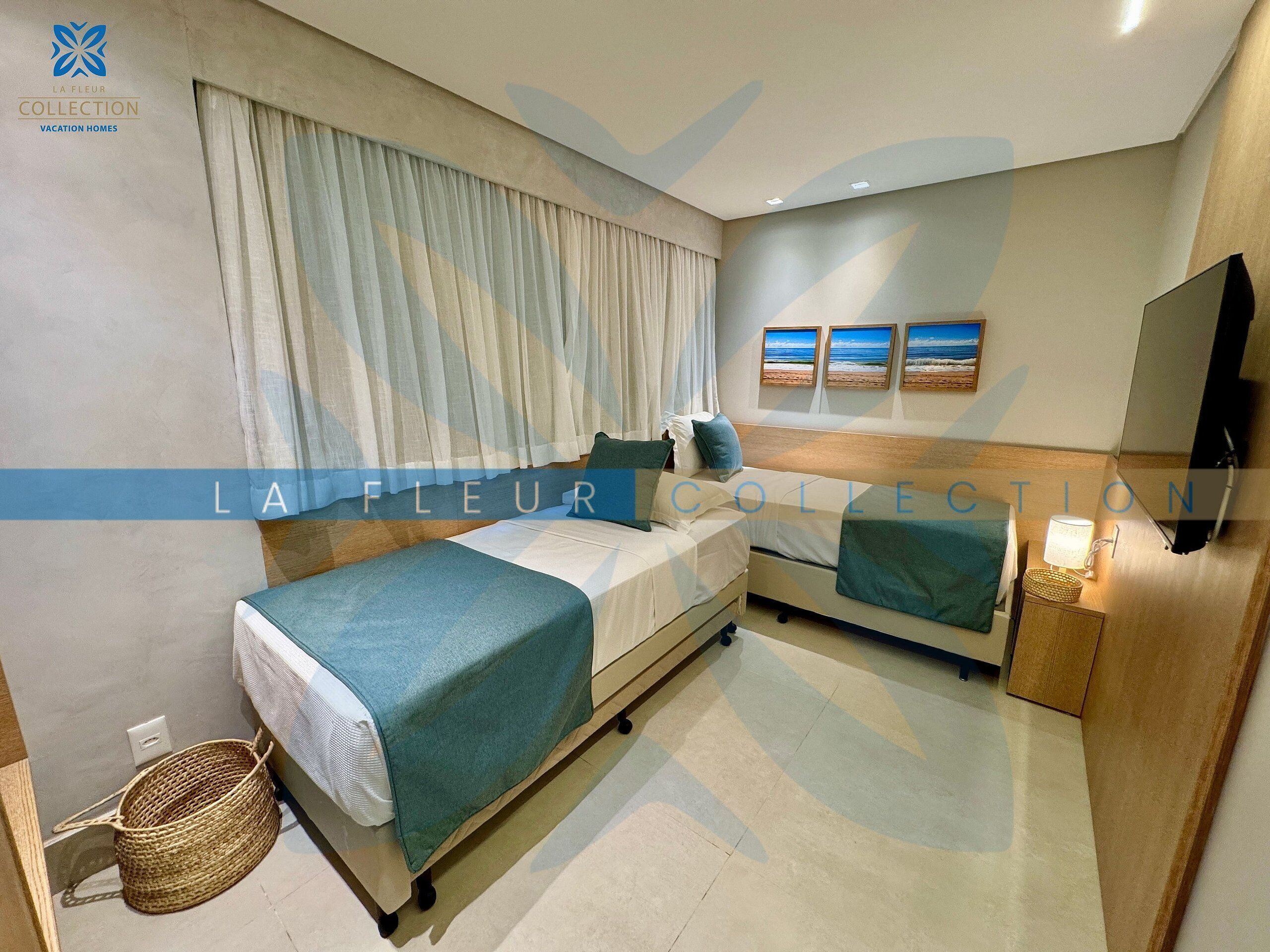 Apartamento superluxo | Roupas de cama premium, camas com colchões pillow-top, frigobar