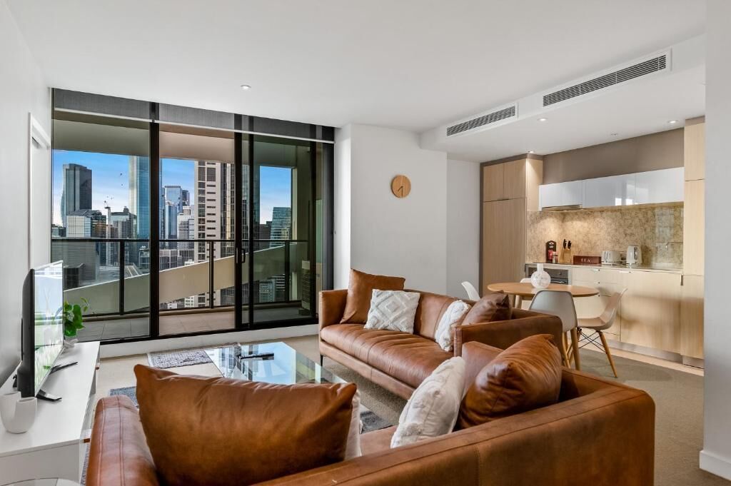 Apartamento Deluxe, varanda, Vista para a cidade | Sala de estar
