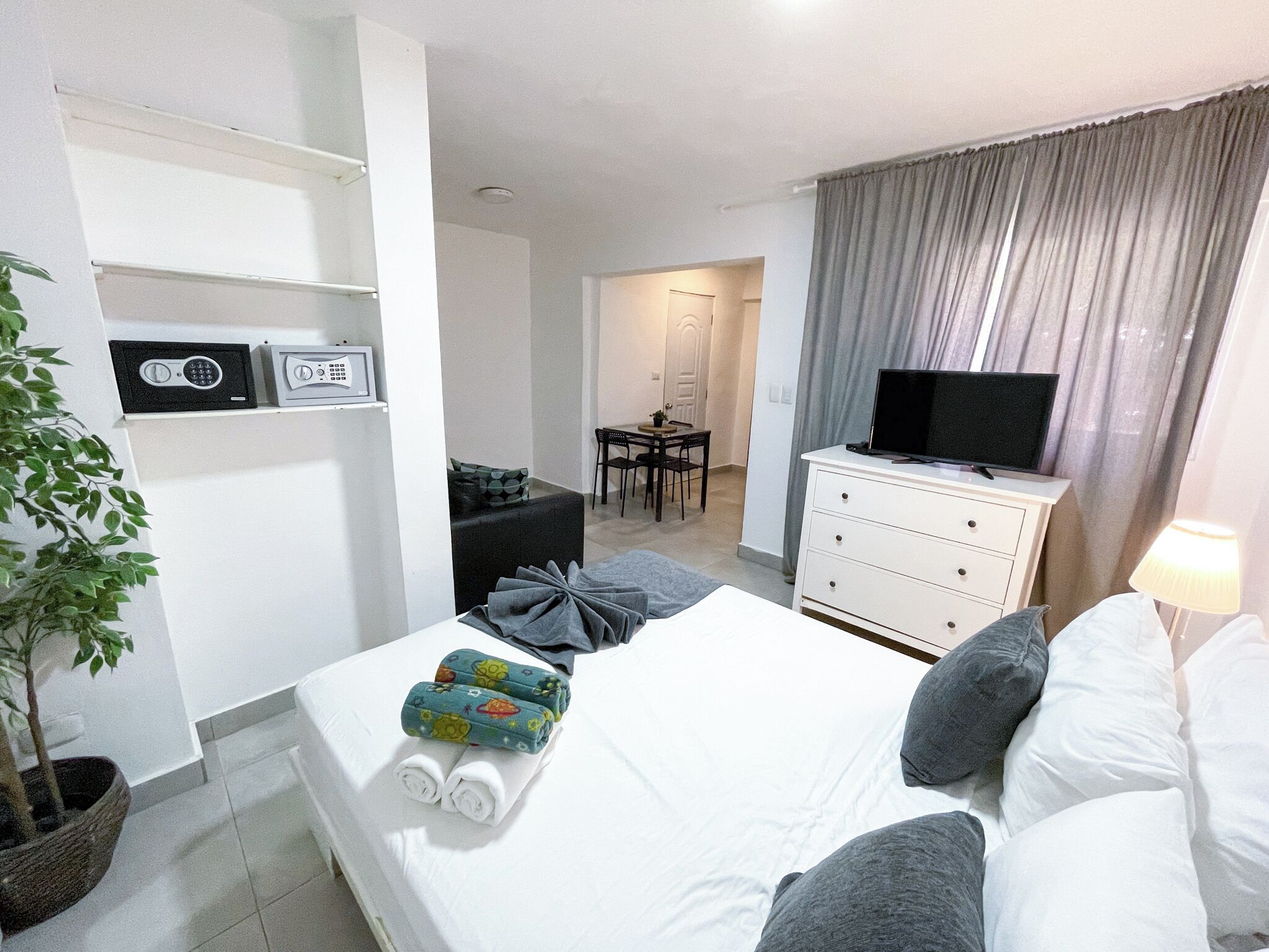 Estúdio Comfort | Cofre no quarto, Wi-fi grátis, roupa de cama fornecida 