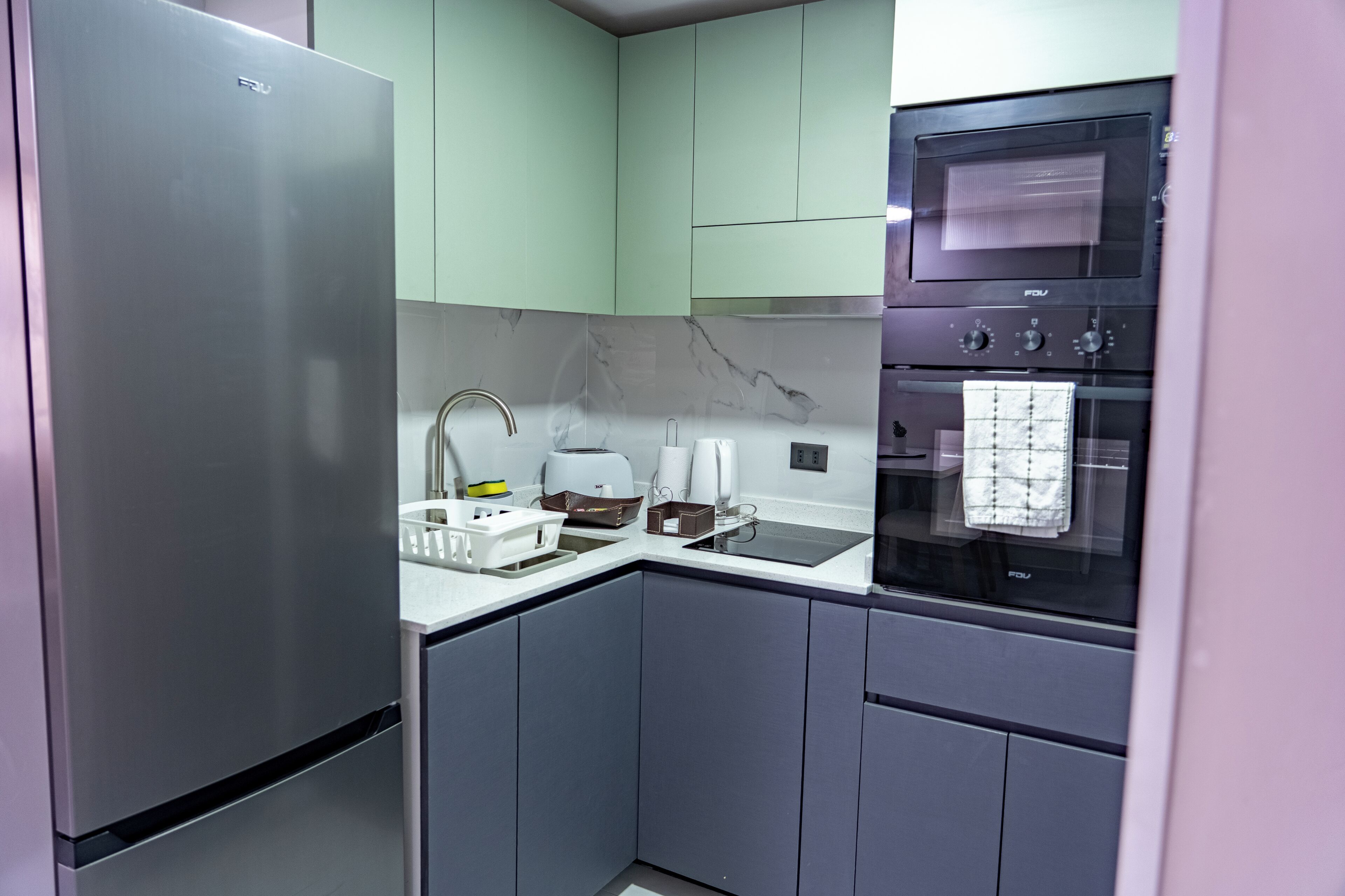 Apartamento Deluxe, Vista para a cidade | Cozinha privada