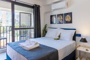 Apartamento clássico | Cortinas blackout, Wi-Fi de cortesia