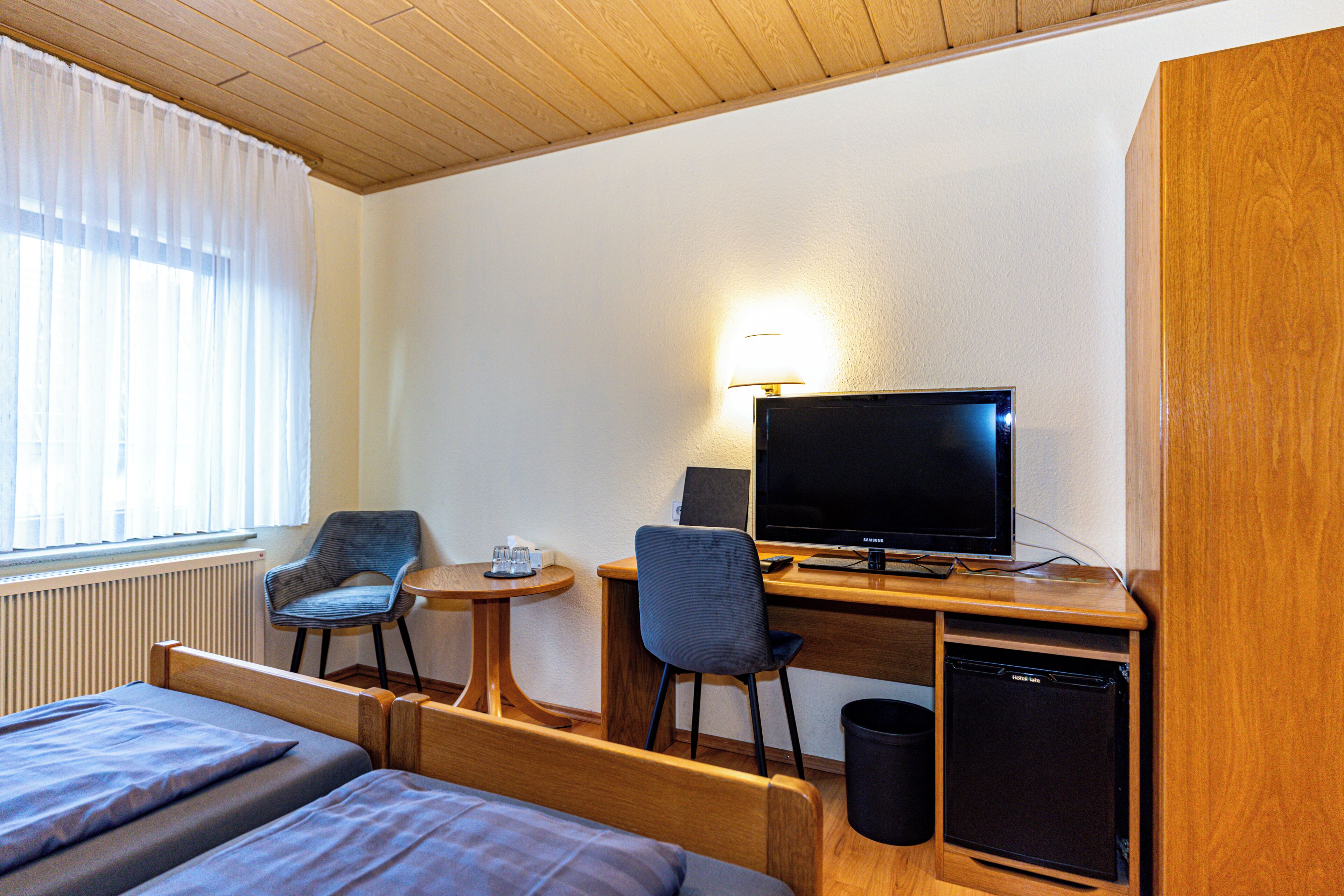 Quarto Duplo Comfort | Minibar, secretária, Wi-fi grátis, roupa de cama fornecida 