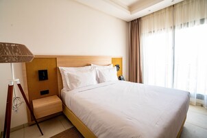 Apartamento, 2 quartos | Roupa de alta qualidade, berços/camas para crianças grátis 