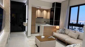 Apartamento Júnior, varanda, Vista para a cidade | Sala de estar