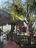 Bangalô básico, vista para o jardim | Terraço/pátio