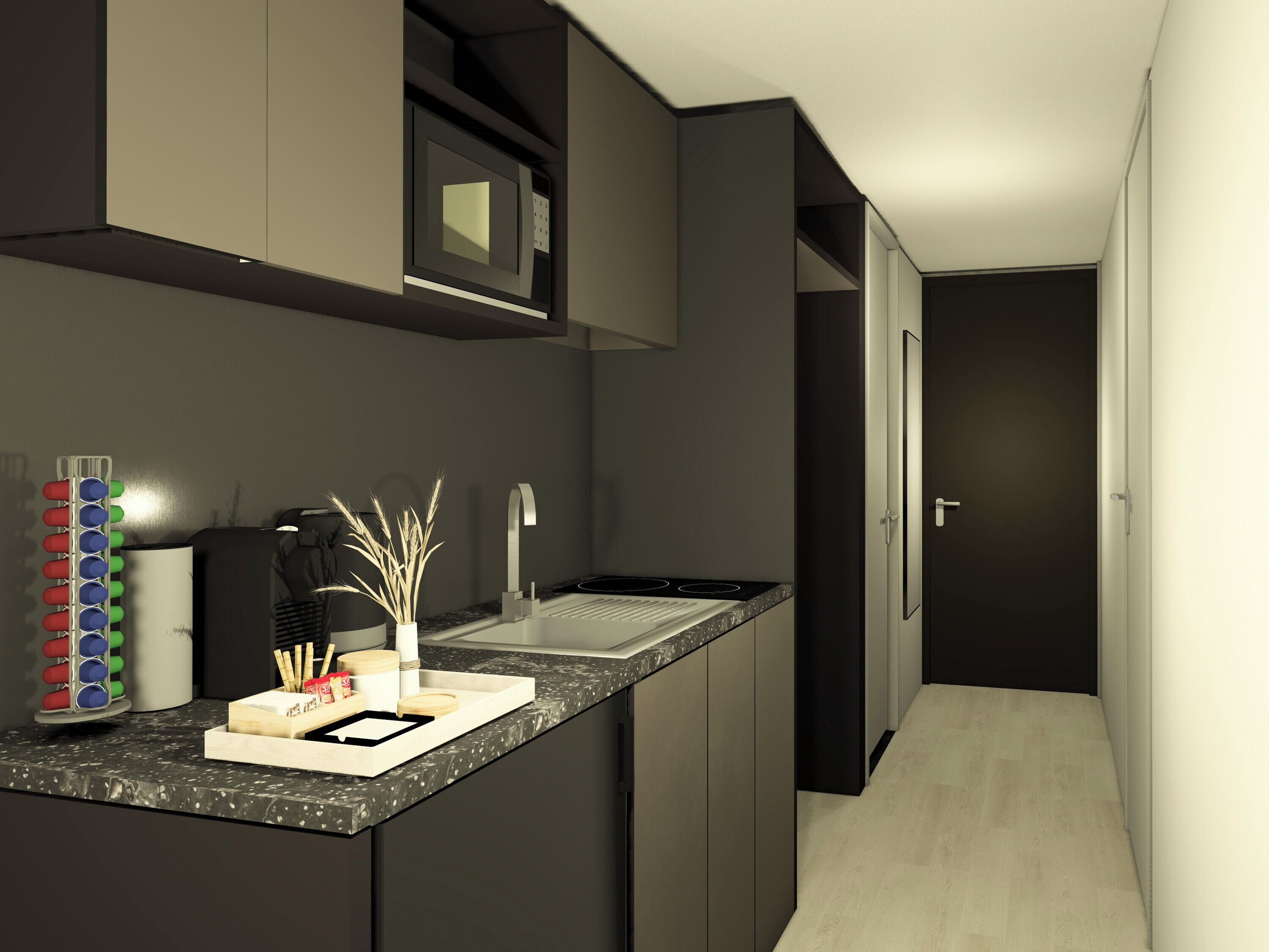 Quarto quádruplo superior | Cozinha privada | Geladeira