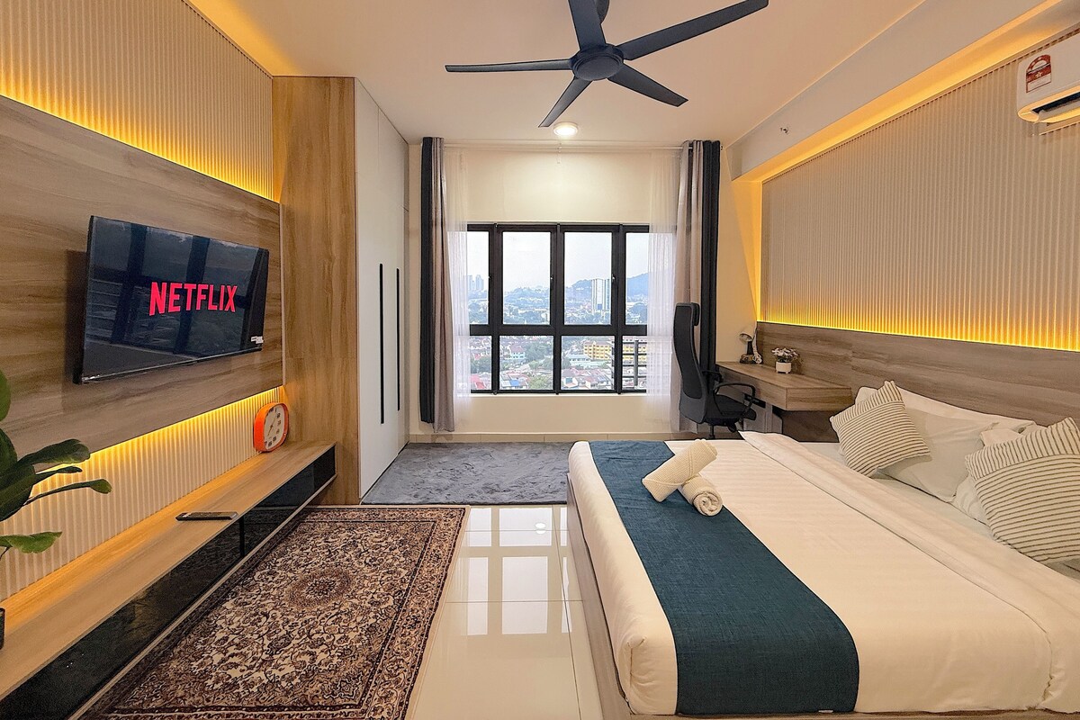 Estúdio conforto, 1 cama Queen, hipoalérgico, vista para o pátio | Parte interna