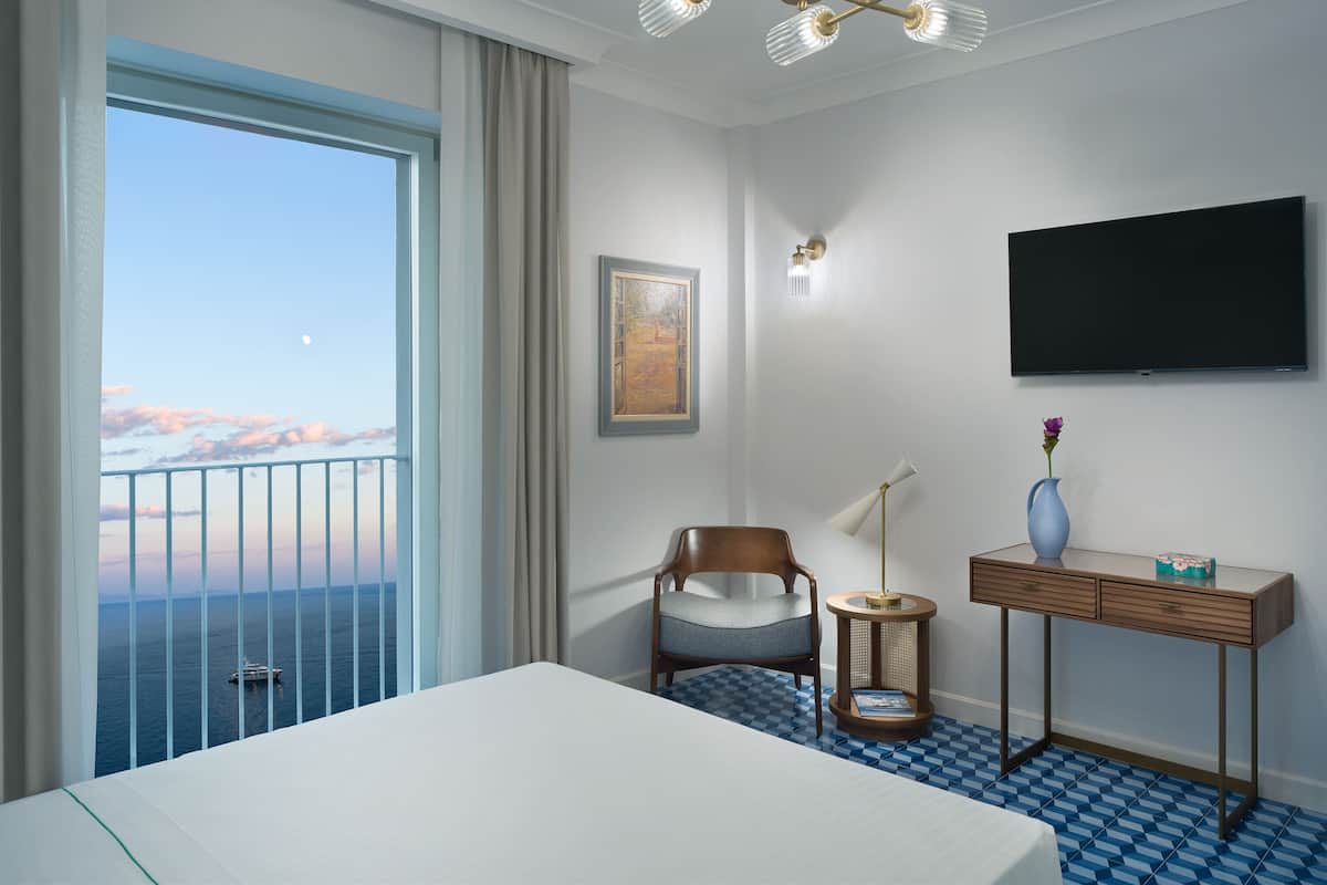 Quarto Duplo Comfort, vista para o mar | Roupa de alta qualidade, minibar, cofre no quarto