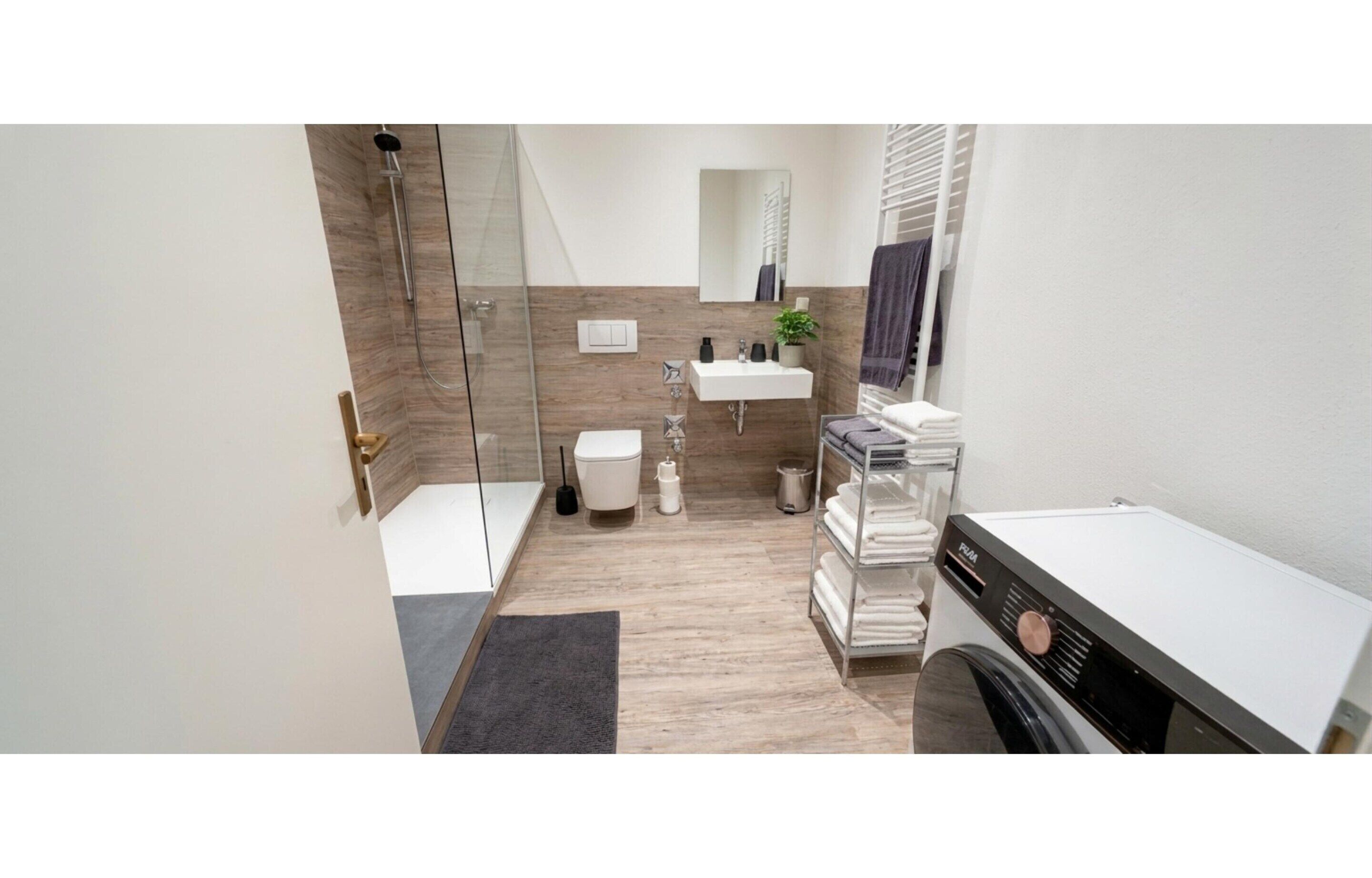 Apartamento | Casa de banho | Toalhas fornecidas 